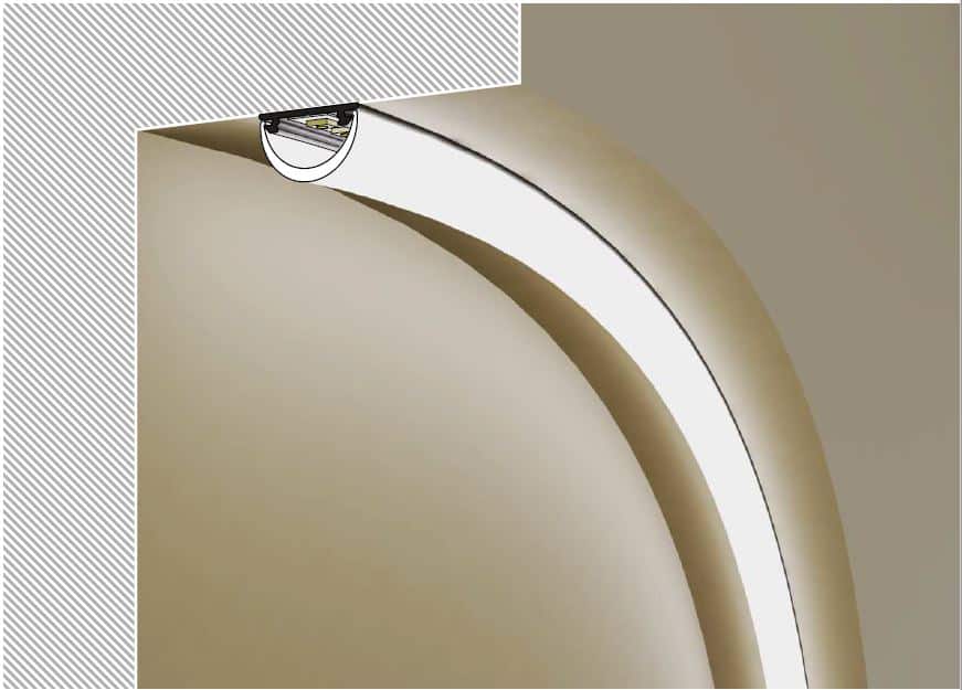 Lankstus LED profilis (aliuminis) TOPMET ARC12 - Žiburys